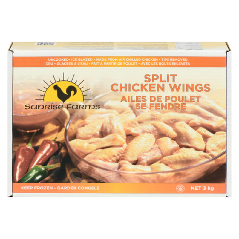 Sunrise Farms Frozen Chicken Wings Split Tip Removed - Voilà Online ...