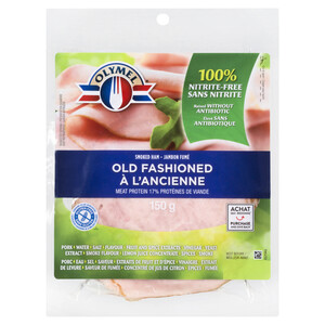 Olymel Gluten-Free Ham Sliced Smoked Old Fashioned Clean Label 150 g ...