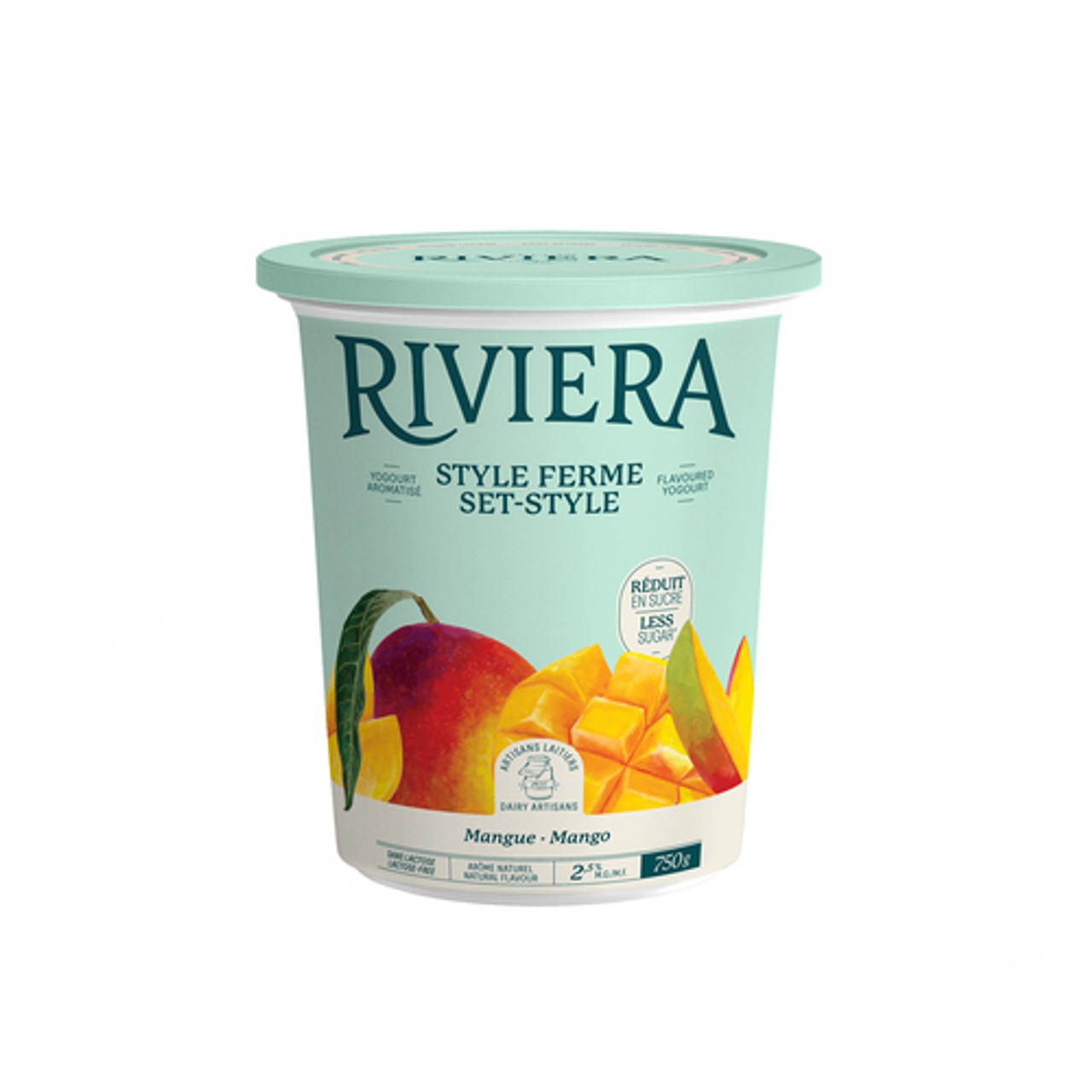 Riviera Less Sugar 2.5% Yogurt Set Style Mango 750 g - Voilà Online ...
