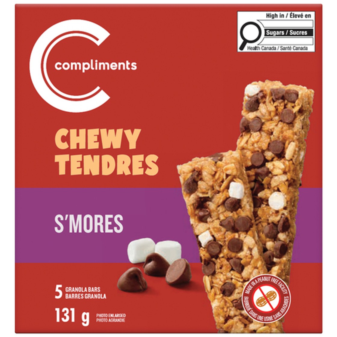Compliments Peanut-Free Granola Bars S'mores 131 g - Voilà Online ...
