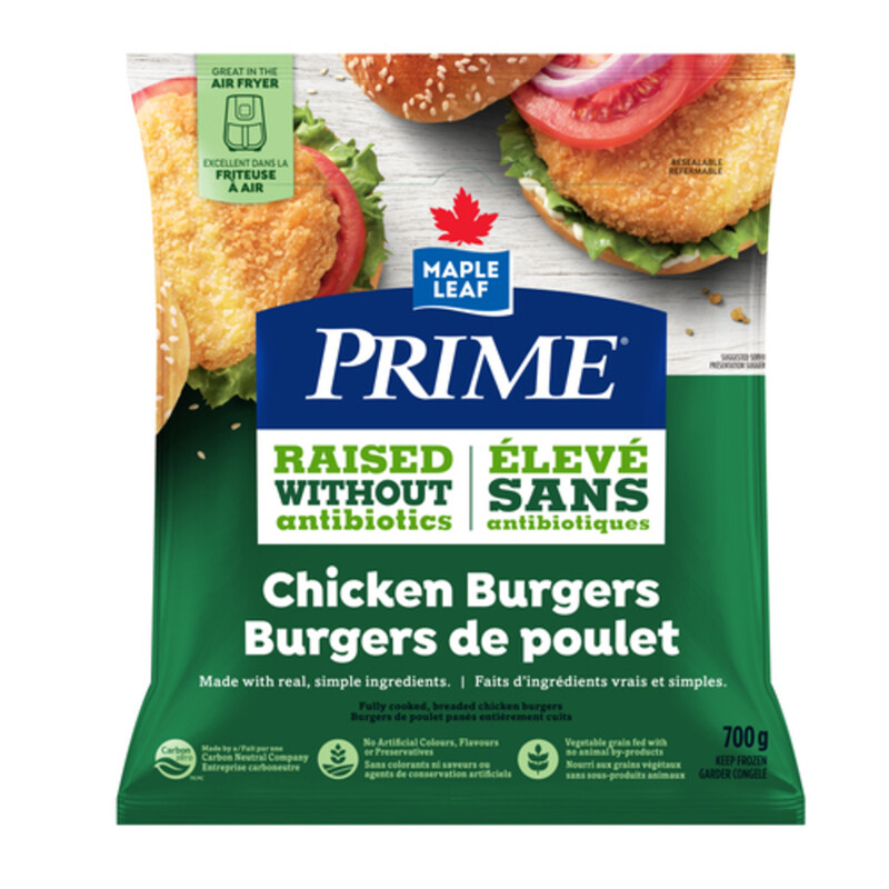 Prime Chicken Burgers Breaded 700 g - Voilà Online Groceries & Offers