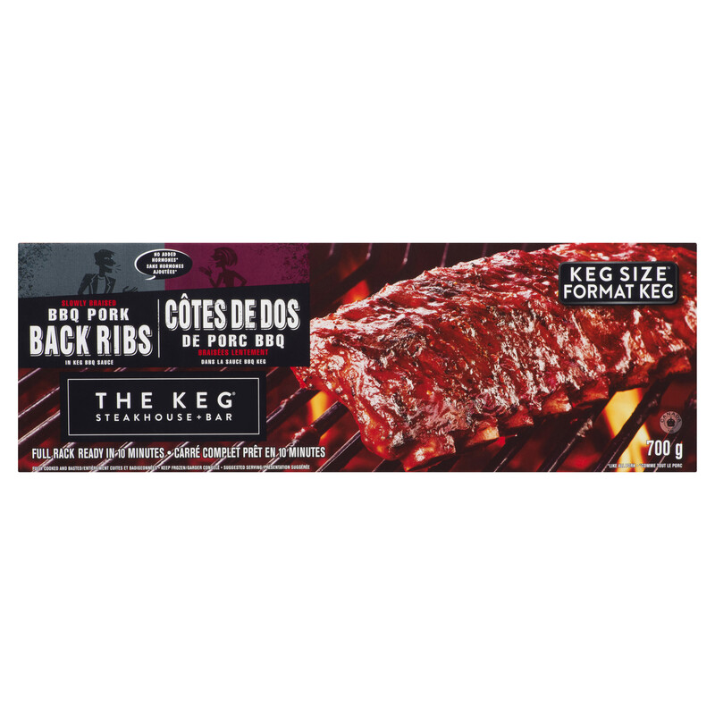 The Keg Frozen BBQ Pork Back Ribs 700 g - Voilà Online Groceries & Offers
