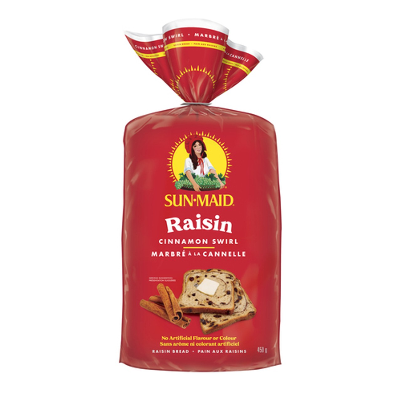 Sun-Maid Bread Raisin Cinnamon Swirl 450 g - Voilà Online Groceries ...