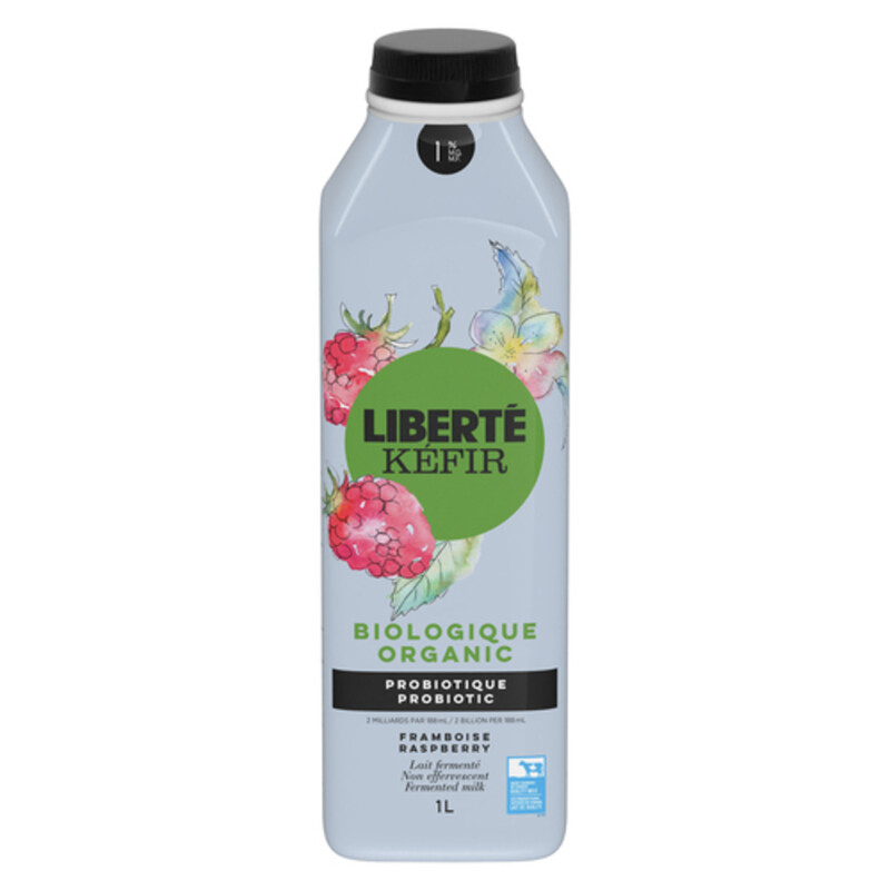 Liberté 1% Organic Kefir Raspberry 1 L - Voilà Online Groceries & Offers