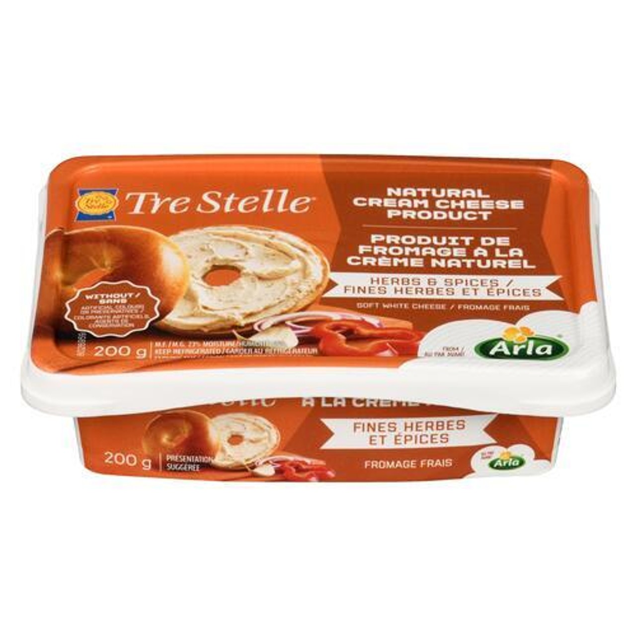 Tre Stelle Natural Cream Cheese Herbs & Spices 200 g - Voilà Online ...