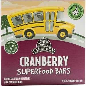 Farm Boy Cranberry Superfood Bars 168g - Voilà Online Groceries & Offers