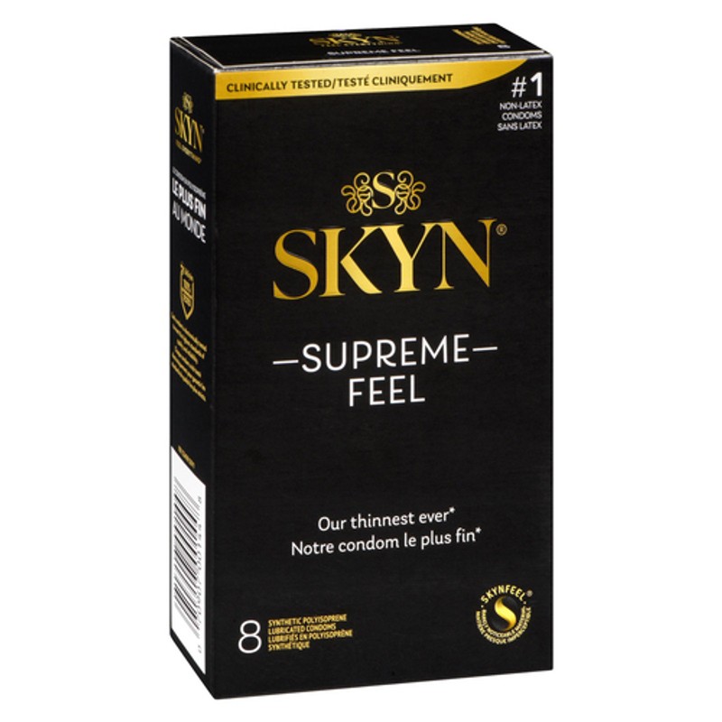 Skyn Non-Latex Condoms Supreme Feel 8 Count - Voilà Online Groceries ...