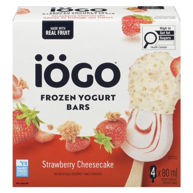 IOGO Frozen Yogurt Bars Strawberry Cheesecake 320 ml - Voilà Online ...