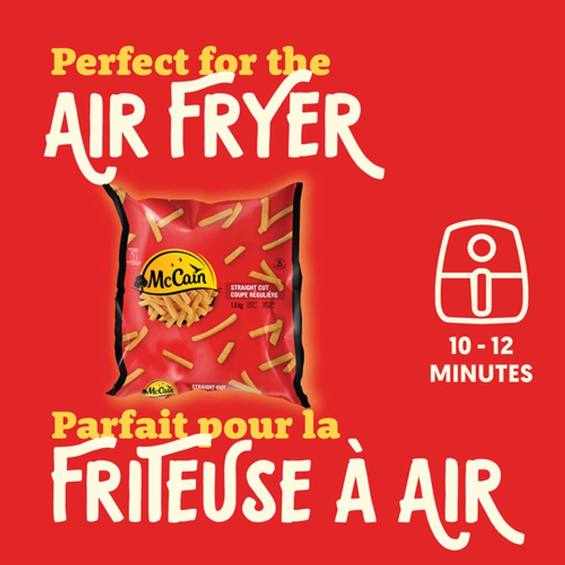 McCain Frozen French Fries Straight Cut 1.5 kg - Voilà Online Groceries ...
