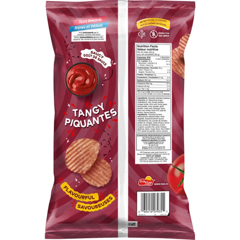 Wavy Potato Chips Lay's Old Fashioned Ketchup Flavoured 220 g - Voilà ...