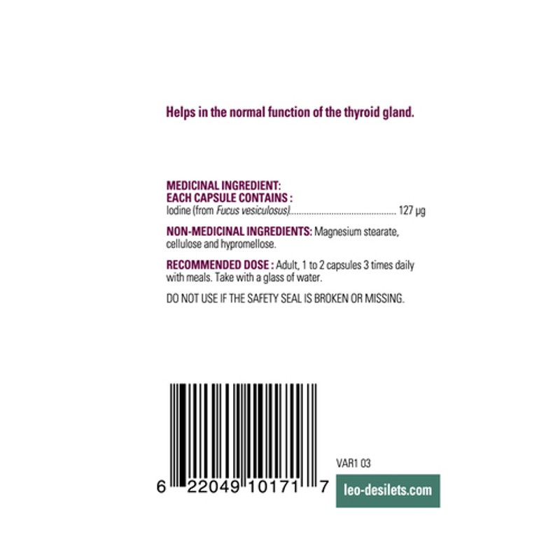 Léo Désilets Bladderwrack Weight Management Capsules 90 Count - Voilà ...
