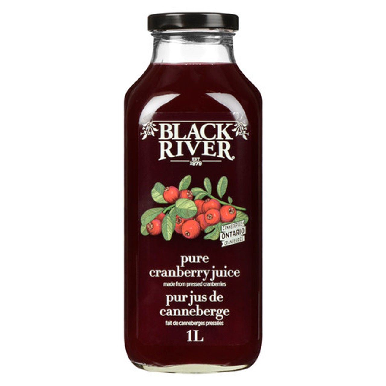 Black River Juice Pure Cranberry 1 L (bottle) - Voilà Online Groceries ...