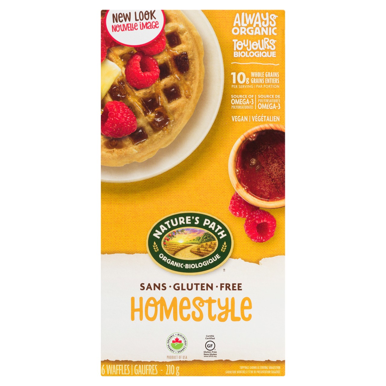 Nature's Path Organic Gluten-Free Frozen Waffles Homestyle 210 g ...