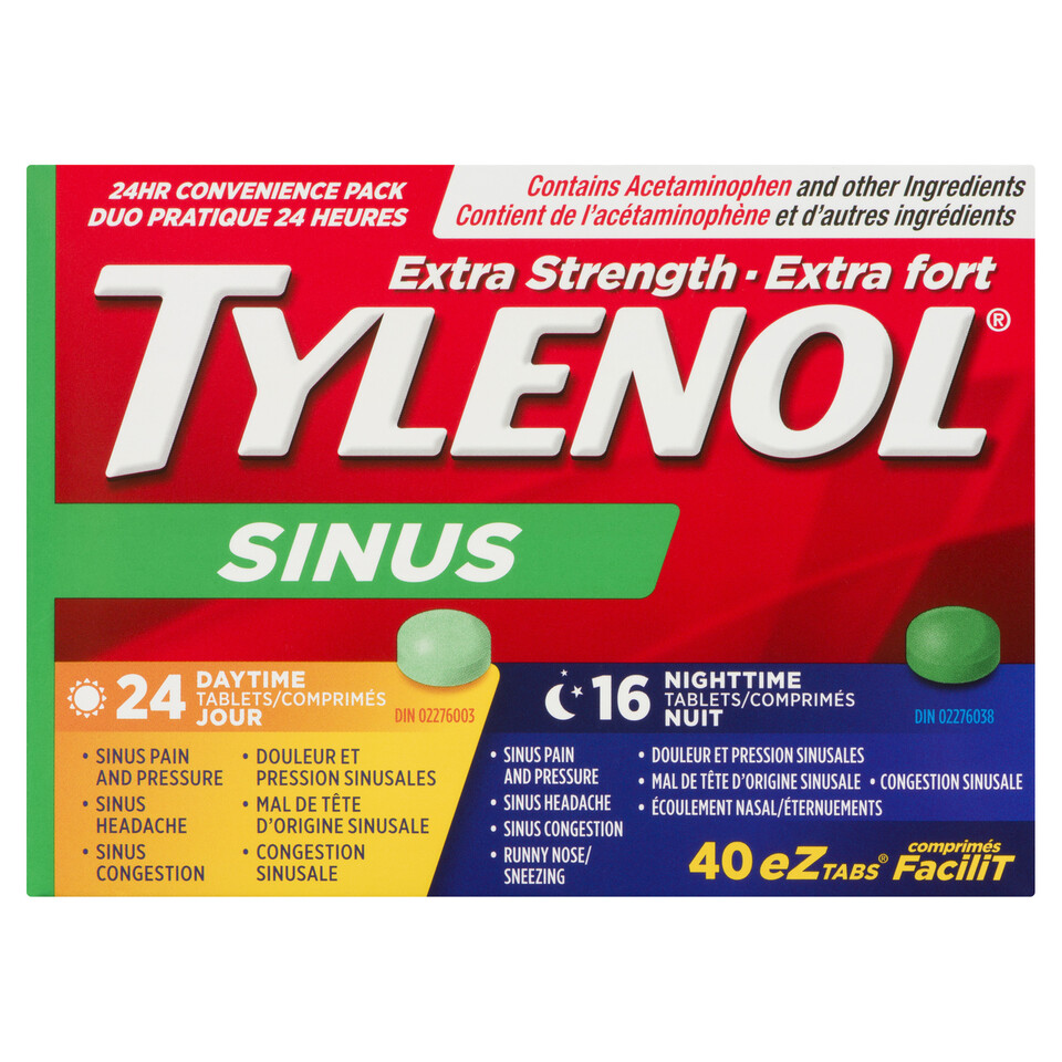 Tylenol Sinus Medication Combo Pack 40 EA - Voilà Online Groceries & Offers