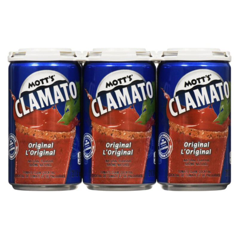 Mott's Clamato Tomato Clam Cocktail Original 6 x 213 ml (cans) - Voilà ...