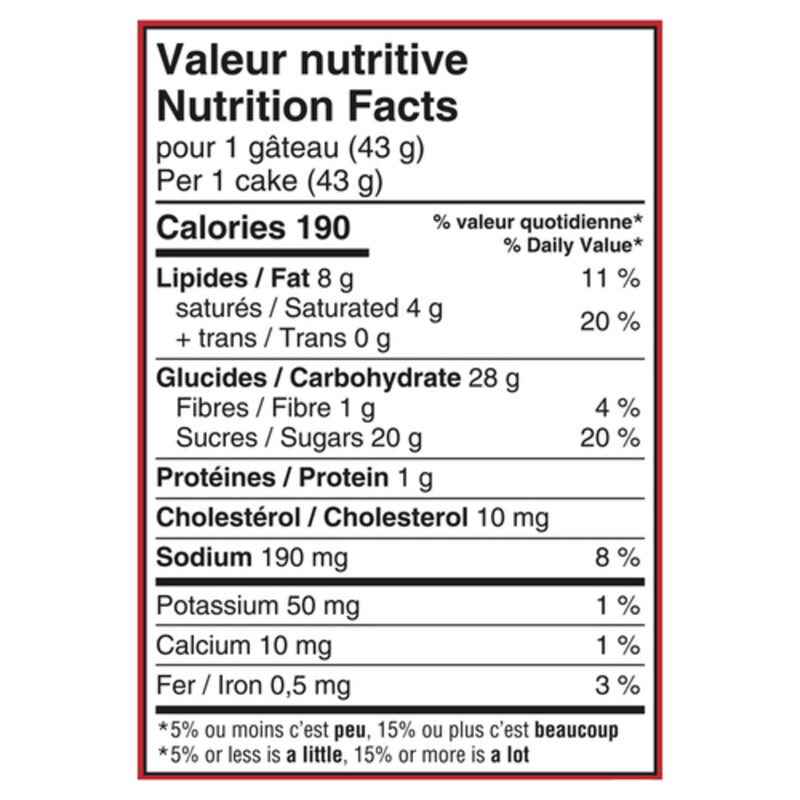 Vachon Sponge Cakes Billot Log Maple 6 Pack 258 g - Voilà Online ...