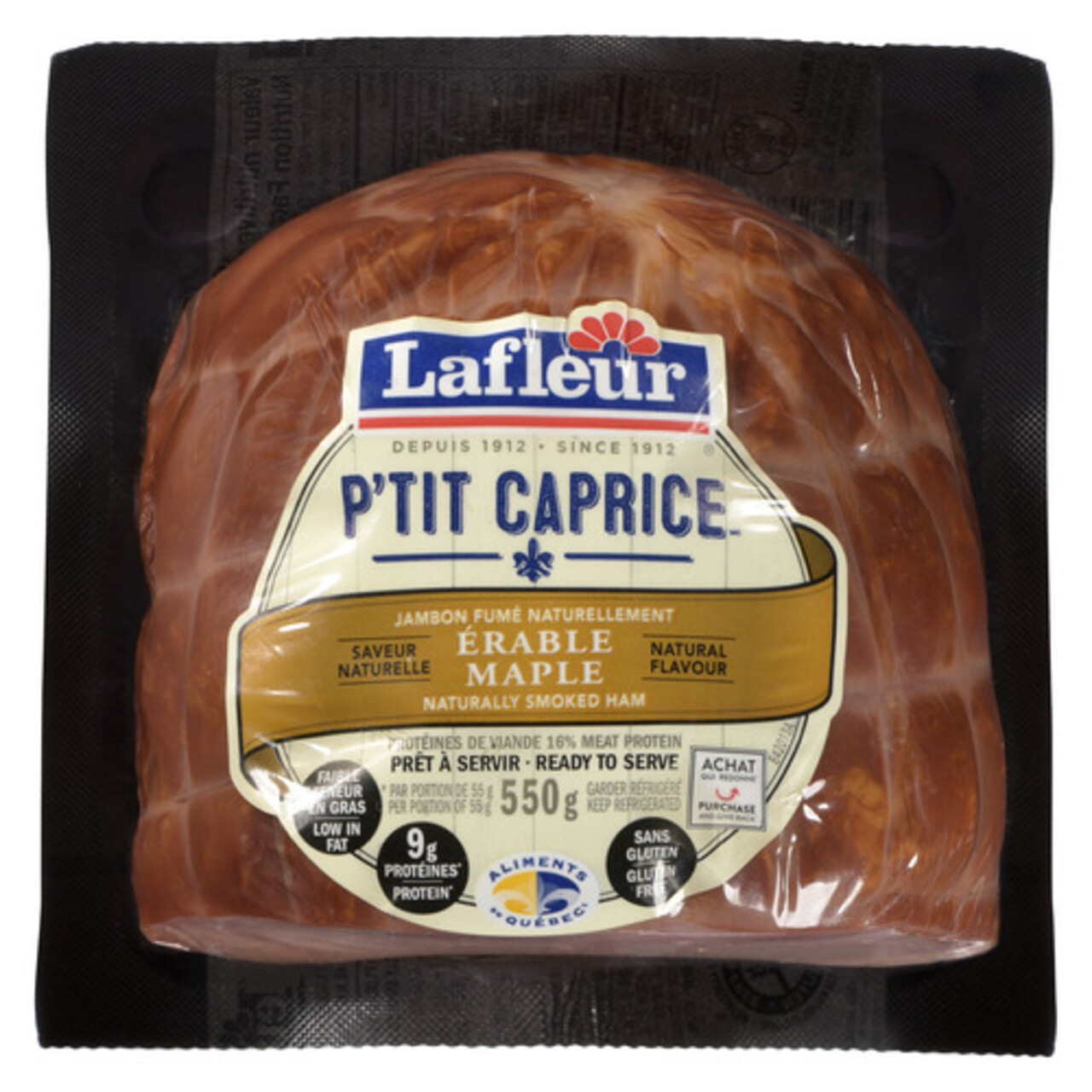 Lafleur P'tit Caprice Maple Ham Smoked 550 g - Voilà Online Groceries & Offers