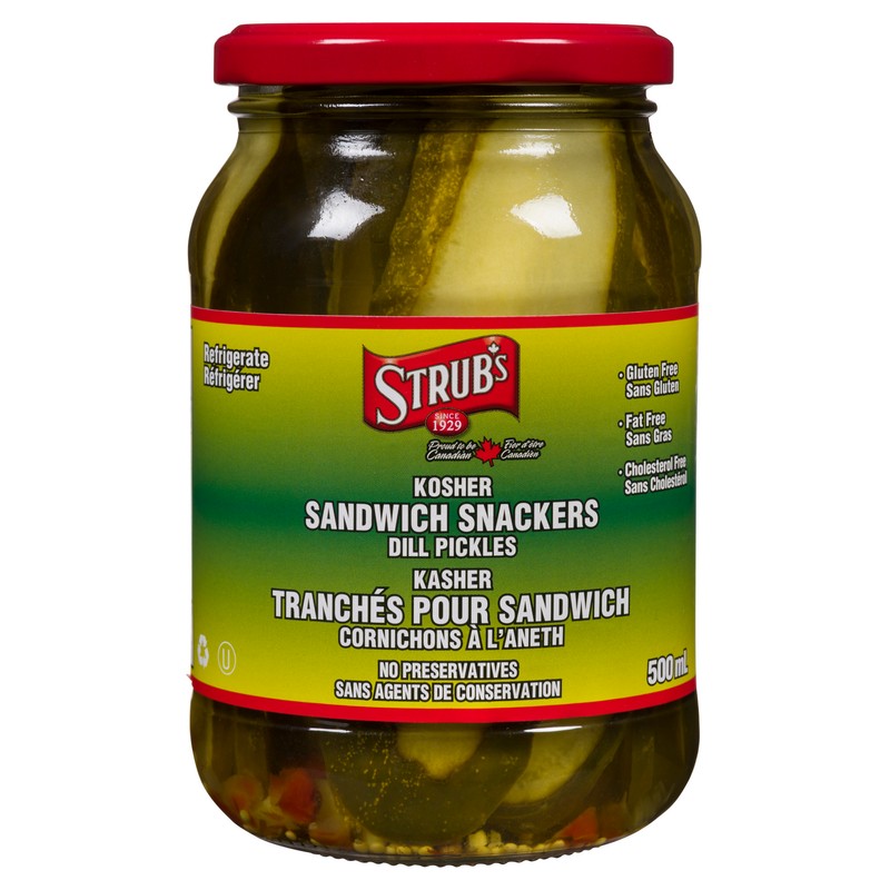 Strub's Kosher Dill Pickles Sandwich Stackers 500 ml - Voilà Online ...