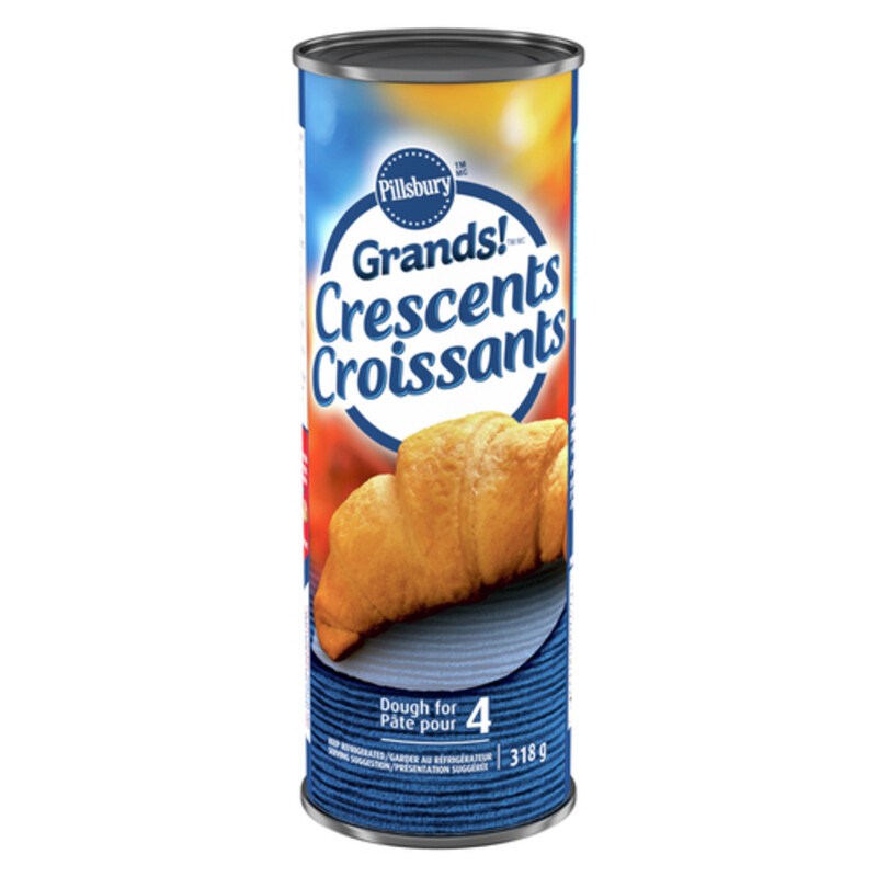 Pillsbury Grands! Crescents Croissant Rolls Ready to Bake 4 Rolls 318 g ...