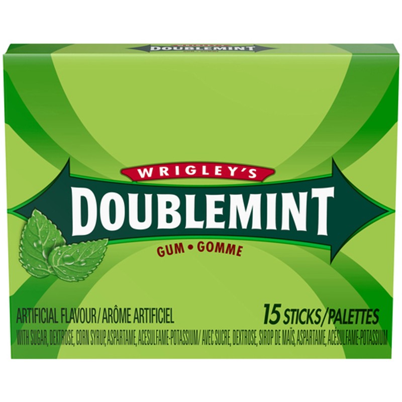 Doublemint Chewing Gum Peppermint 15 Sticks 1 Pack - Voilà Online ...
