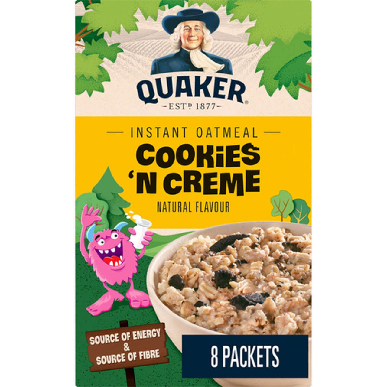 Quaker Instant Oatmeal Cookies And Cream 304 g - Voilà Online Groceries ...