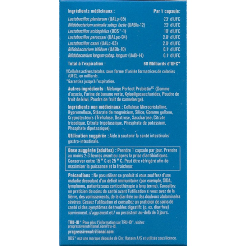 Progressive Perfect Probiotic 60 Billion Extra Strength 60 Vegetable ...