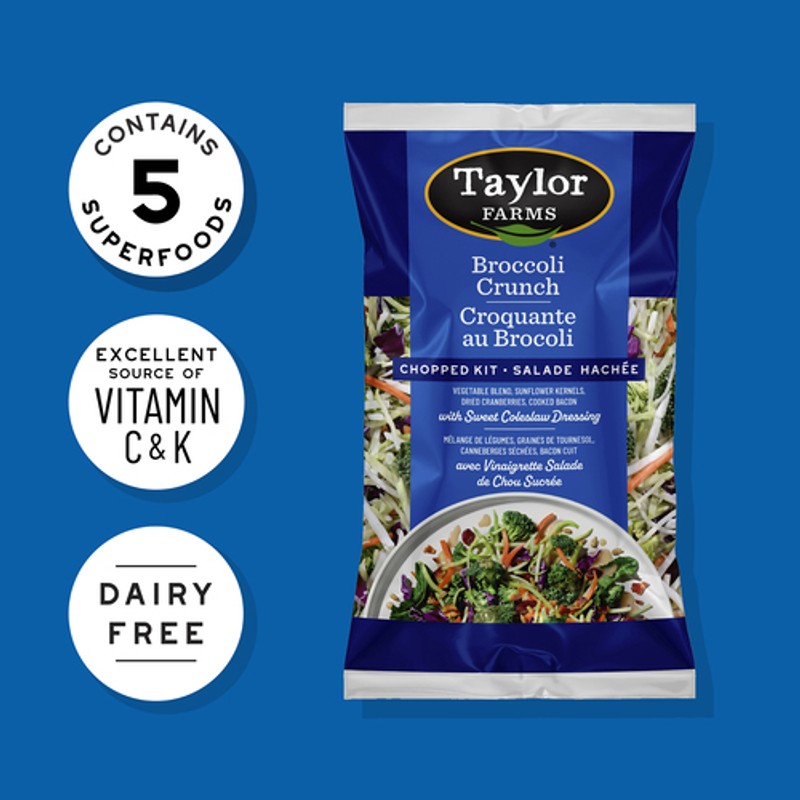 Taylor Farms Chopped Salad Kit Broccoli Crunch 360 g - Voilà Online ...