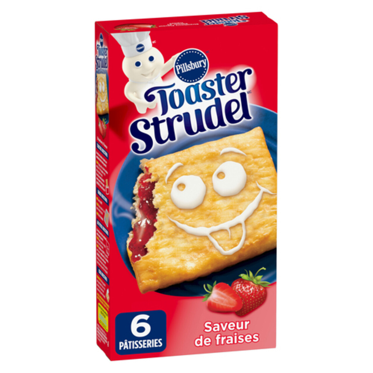 Pillsbury Toaster Strudel Breakfast Pastries Strawberry 6 Pack 326 g ...