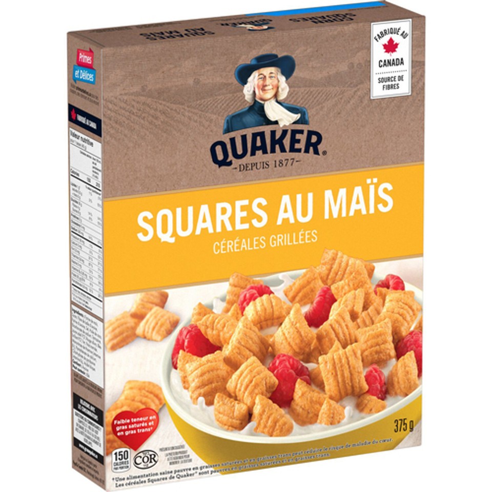 Quaker Cereal Corn Squares Bran 375 g - Voilà Online Groceries & Offers