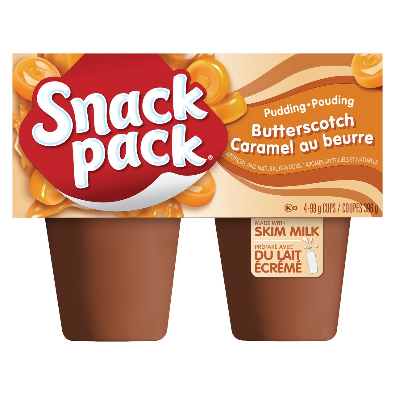 Snack Pack Gluten-Free Pudding Butterscotch 4 x 99 g - Voilà Online ...