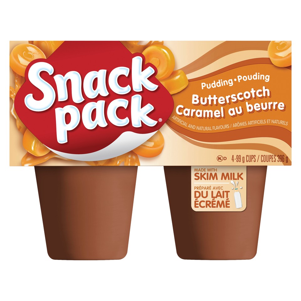Snack Pack Gluten-Free Pudding Butterscotch 4 x 99 g - Voilà Online ...