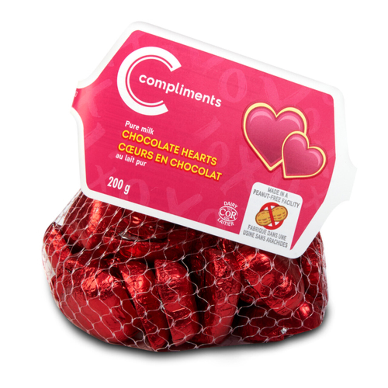 Compliments Solid Milk Chocolate Hearts 200 g - Voilà Online Groceries ...