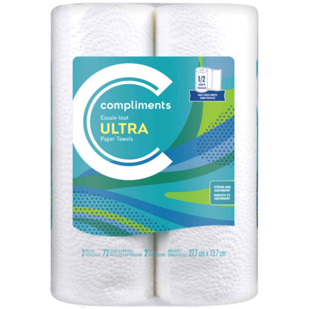 Compliments Paper Towel Ultra 2-Ply 2 Rolls x 72 Sheets - Voilà Online ...