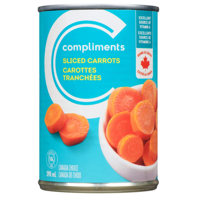 Compliments Canned Carrots Sliced 398 ml - Voilà Online Groceries & Offers