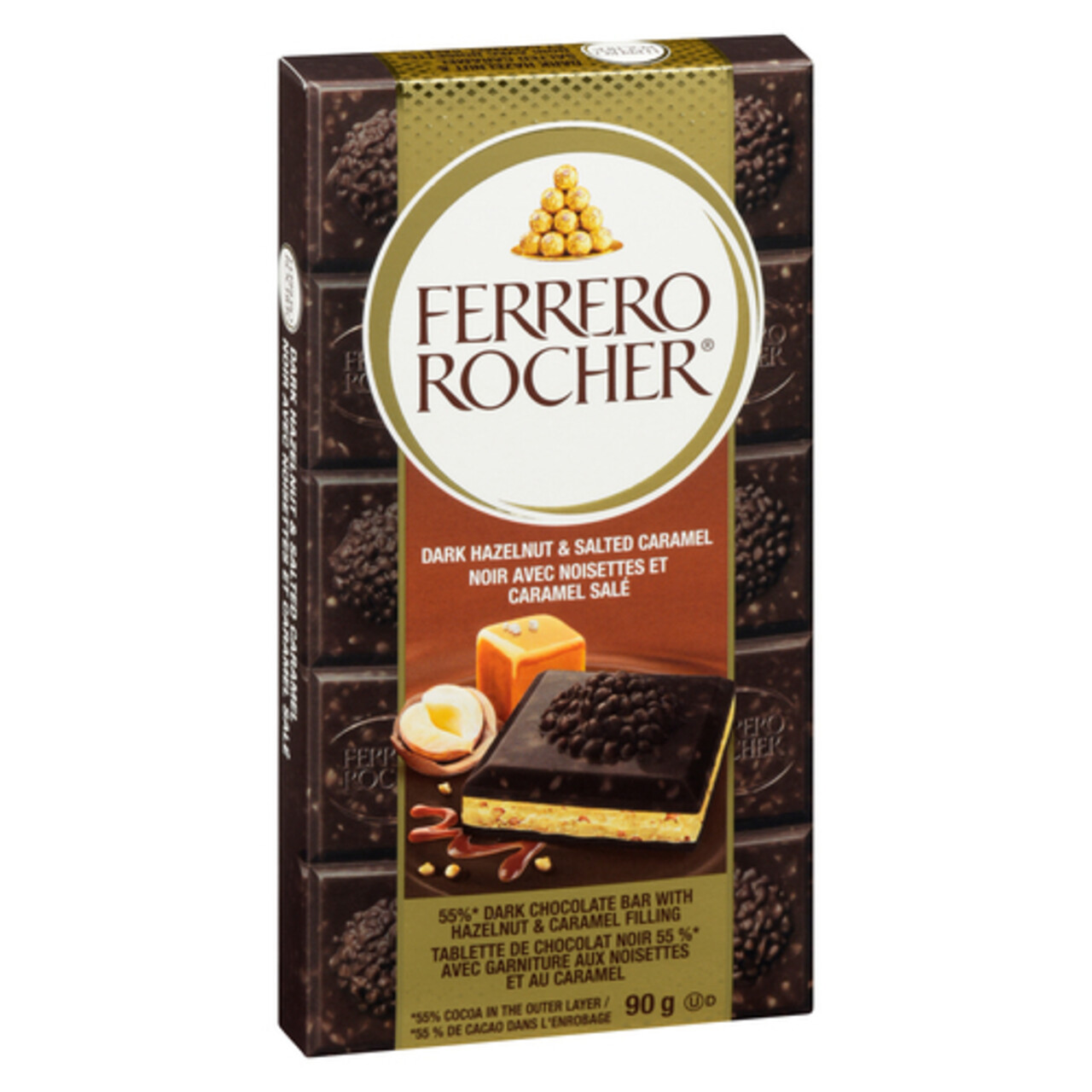 Ferrero Canada Dark Chocolate Tablet Bar Hazelnut & Salted Caramel 90 g ...