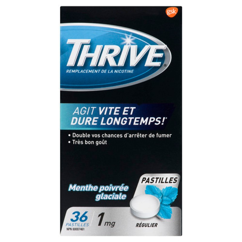 Thrive 1 mg Nicotine Replacement Lozenges Peppermint Chill 36 EA ...