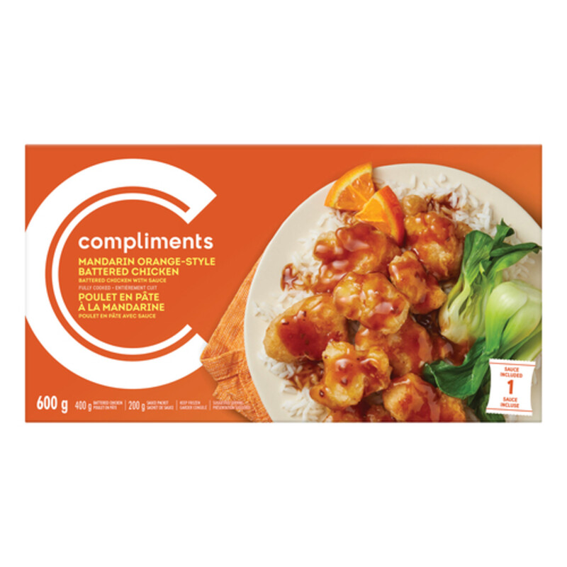 Compliments Frozen Battered Chicken Mandarin Orange-Style 600 g - Voilà ...