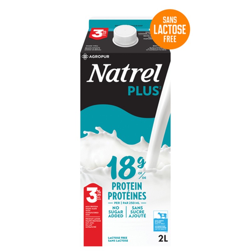 Natrel Plus Lactose-Free 3.25% Protein Milk 2 L - Voilà Online ...