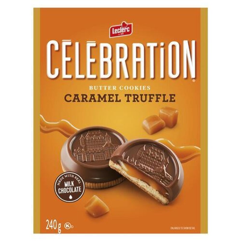 Leclerc Celebration Butter Cookies Milk Chocolate Caramel Truffle 240 g ...