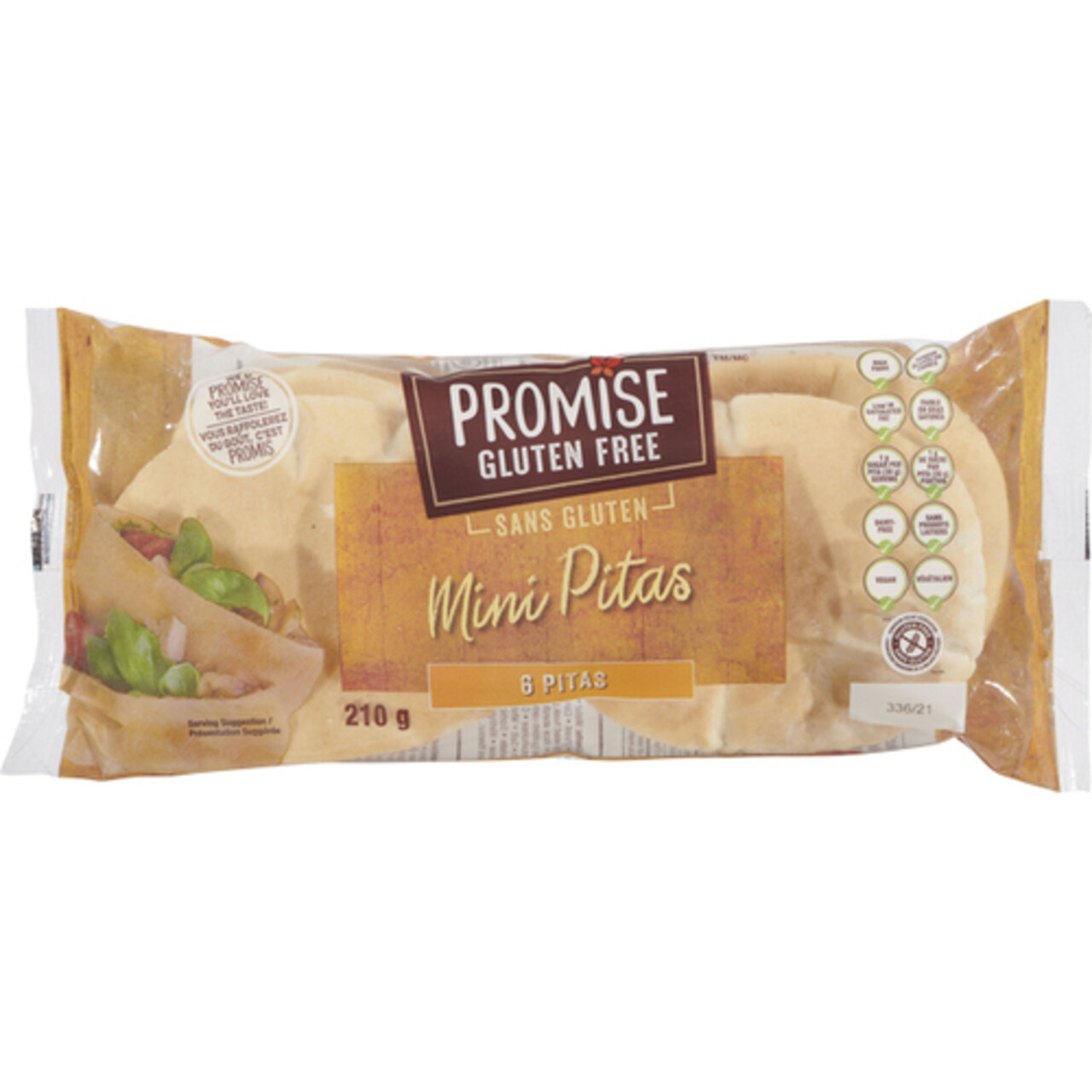 Promise Gluten-Free Mini Pitas Bread 210 g (Frozen) - Voilà Online ...