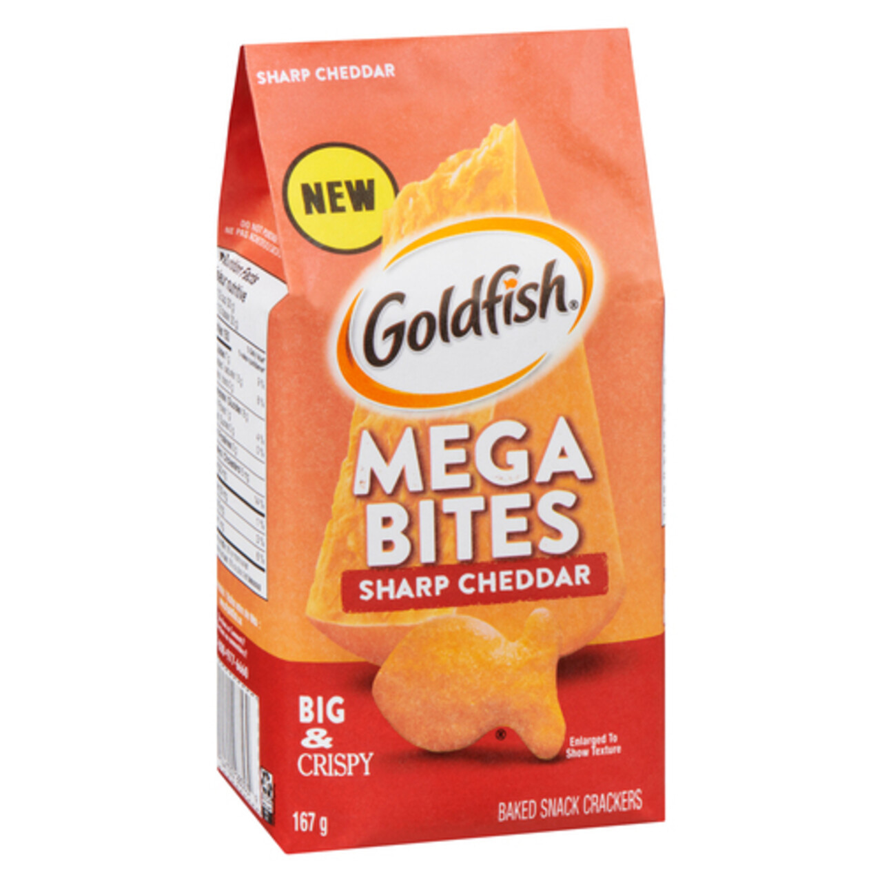 Pepperidge Farm Goldfish Crackers Mega Bites Sharp Cheddar 167 g ...