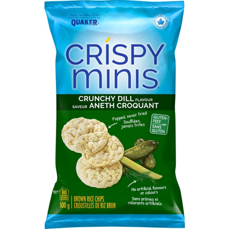Quaker Crispy Minis Gluten-Free Rice Cakes Crunchy Dill 100 g - Voilà ...