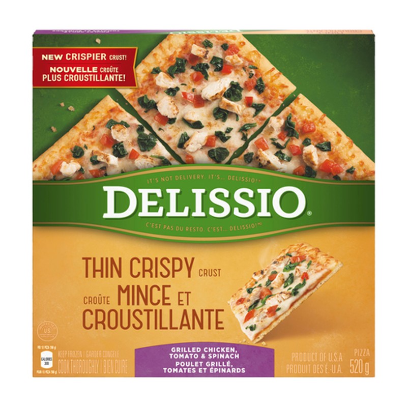 Delissio Frozen Pizza Tomato Spinach 520 g - Voilà Online Groceries ...