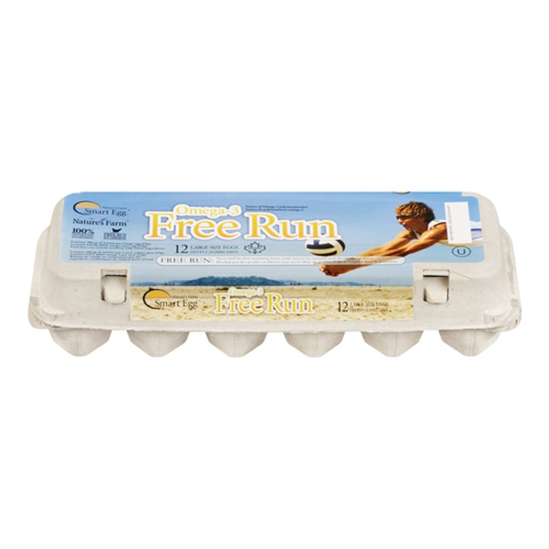 Nature's Farm Smart Eggs Omega 3 Eggs Free Run Large 12 Count - Voilà ...