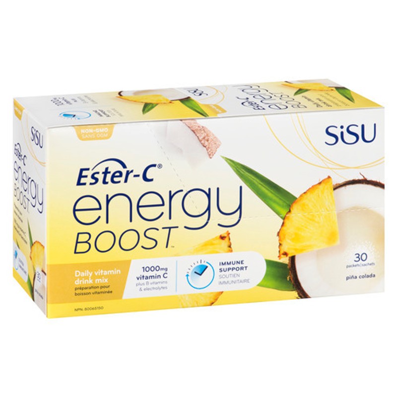 Sisu Ester-C Energy Boost Daily Vitamin Drink Mix 30 Count - Voilà ...