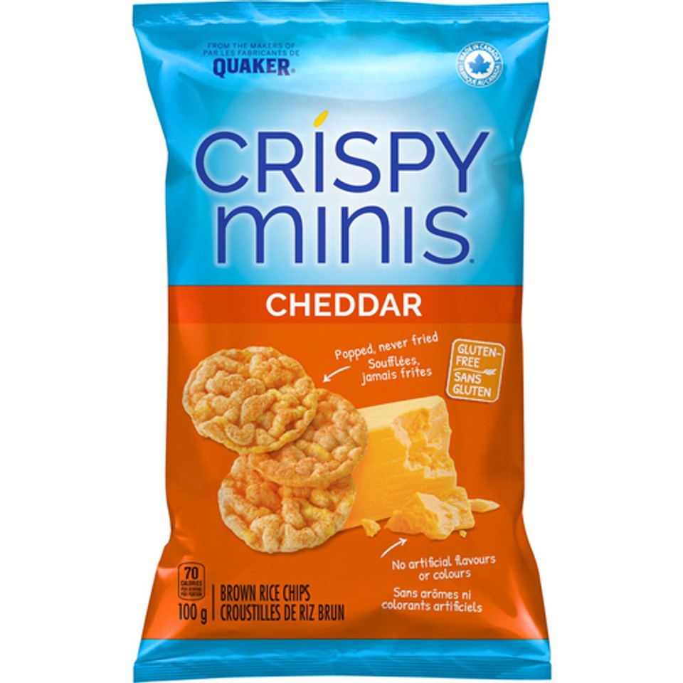 Quaker Gluten-Free Crispy Minis Rice Chips Cheddar 100 g - Voilà Online ...