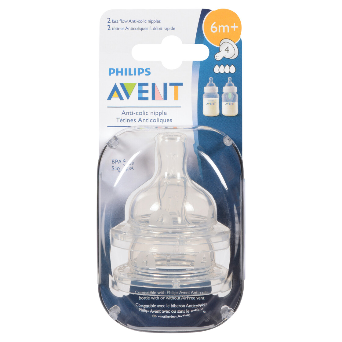 Philips Avent Anti-Colic Nipple Fast Flow 2 Pack - Voilà Online Groceries & Offers