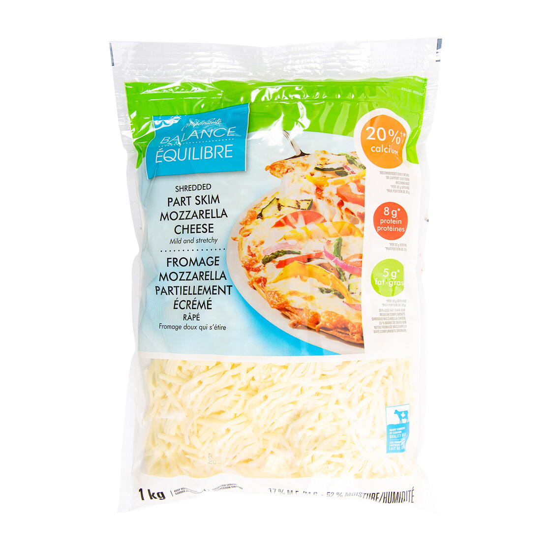 Compliments Balance Shredded Mozzarella Partially Skim Cheese 1 kg ...