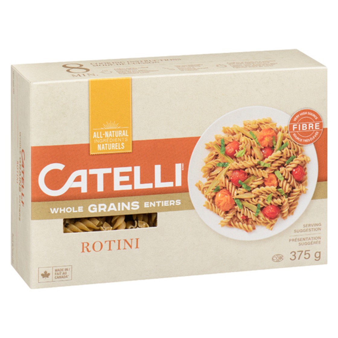 Catelli Pasta Whole Grains Rotini 375 g - Voilà Online Groceries & Offers