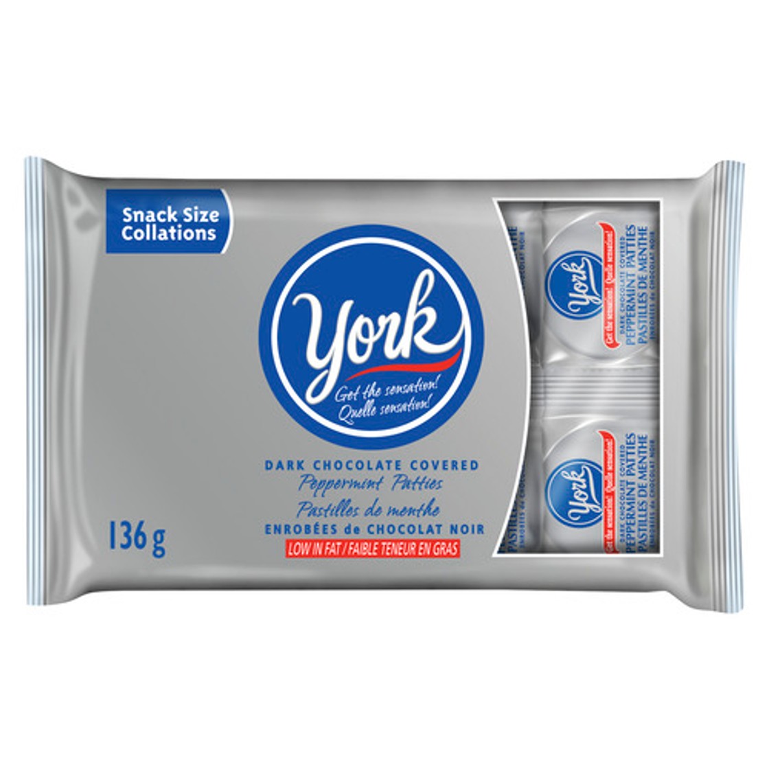 York Dark Chocolate Covered Peppermint Patties Snack Size 8 Pack 136 g ...